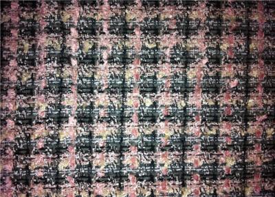 China Classical Tweed Tartan Fabric , Tweed Dress Fabric Soft Hand Feeling for sale