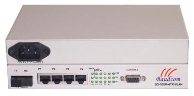 China 4 ports 100M ethernet VLAN Media Converter for sale