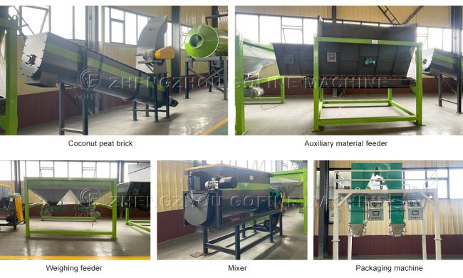 Complete potting soil production line equipment layout