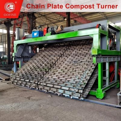 China High-efficiency Animal Manure Straw Organic Compound Fertilizer Chain Plate Turning Machine for sale