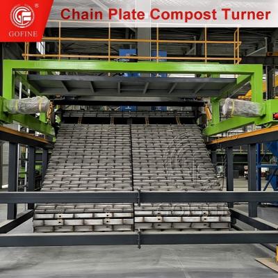 China Large Windrow Organic Fertilizer Production System OEM Chain Plate Turning Machine for sale