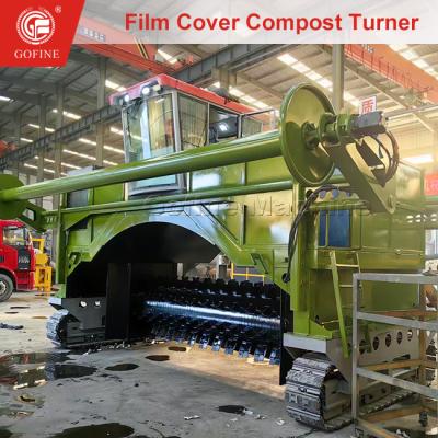China Mobile Organic Fertilizer Compost Turner With Roll Film Covering Function for sale