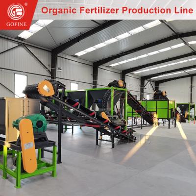 China 1-2T/H Organic Fertilizer Production Line With For Environmental Protection CE Certification for sale