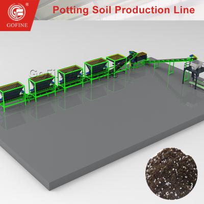 China Growing Medium Production Line Potting Mix Processing Machine for sale