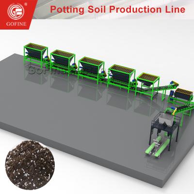 China Coconut Coir Potting Soil Mix Growing Media Production Line for sale