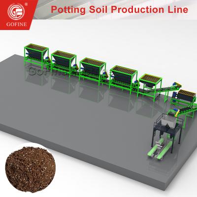 China Organic Coconut Coir Crusher Machine Potting Mix Production Line Equipment for sale