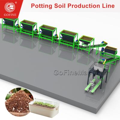 China Industrial Soil Mixer Seed Starting Potting Mix Blending Production Line for sale