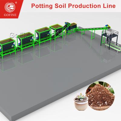 China Automated Potting Soil Production Line Soil Mixing Equipment for sale