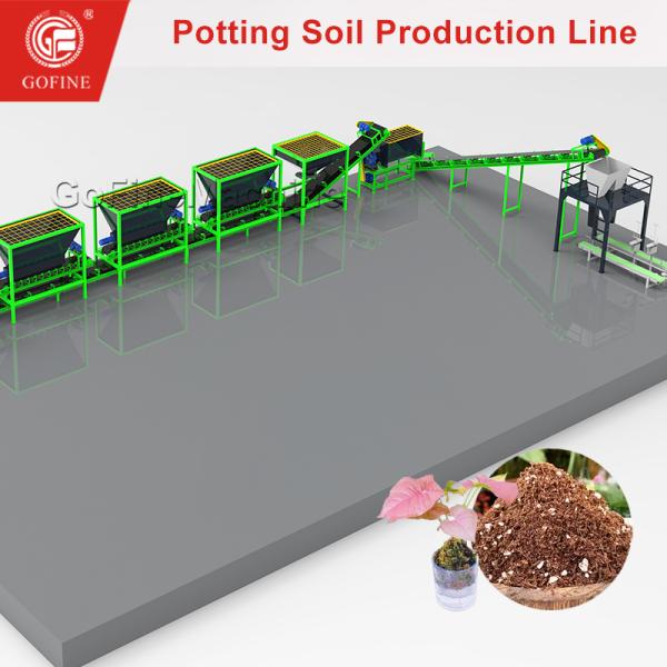 Quality Garden Dirt Mixer Potting Soil Mixing Equipment Blending Production Line for sale