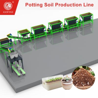 China Peat Potting Soil Horticultural Compost Mixer Garden Soil Processing Plant for sale