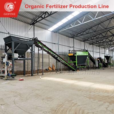 China Automatic Pig Manure Fertilizer Machinery Organic Powder Production Line for sale