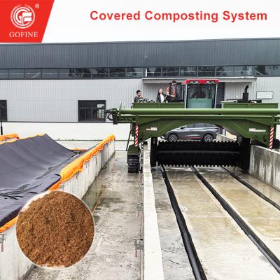 China Livestock Manure Semi-Membrane Composting Machine for Rapid Fermentation for sale