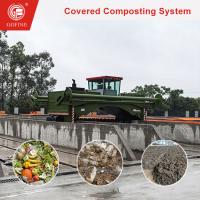 China Composting Systems Windrow Composting Machine With Membrane Cover for sale