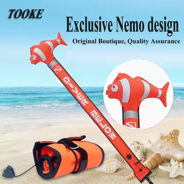 Quality 180cm Animal Cartoon Surface Maker Buoy Swimming Training Scuba Inflatable for sale