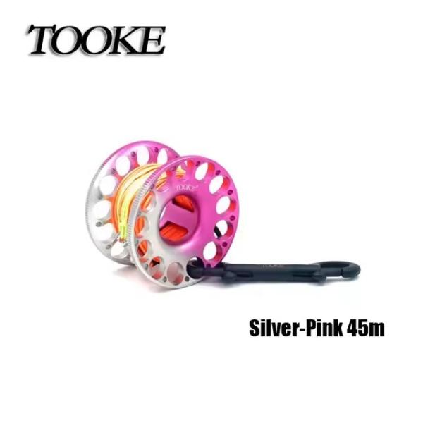 Quality 30M Aluminum Retractable Dive Reel With Black Stainless Steel Bolt Snap for sale