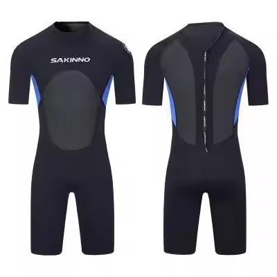 China Customized 3mm Short Sleeve YKK Zipper Neoprene Wetsuit For Scuba Diving for sale