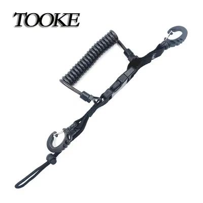 China Flexible Secure TPU Plastic Wrist Diving Spring Coil Lanyard For Snorkeling Surfing for sale