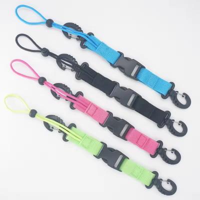 China Anti Lost Adjustable Wrist Rope Scuba Diving Lanyard With Quick Release Buckle for sale