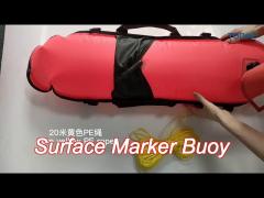 210d nylon surface marker buoy pvc inflatable spearfishing floats and buoys with dive flag