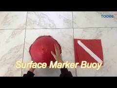 stable scuba diving surface marker buoy safety diver below inflatable buoy