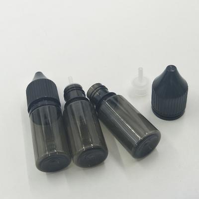 China 10 ml Clear Pet Plastic Bottles With White/Black Tamper Evident Cap for sale
