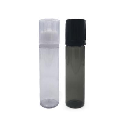 China 10ml Flat Lid Plastic Bottle Translucent Black Color for sale