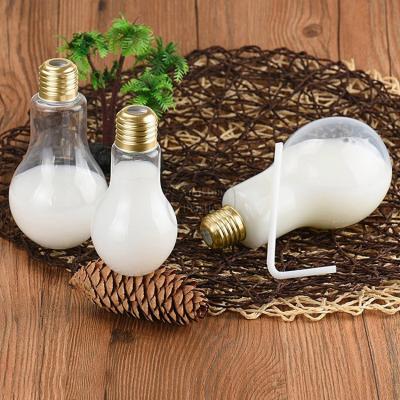 China Medium Size Clear Plastic Milk Tea Bottles With Handle 0.5kg Capacity Square Round Shape for sale