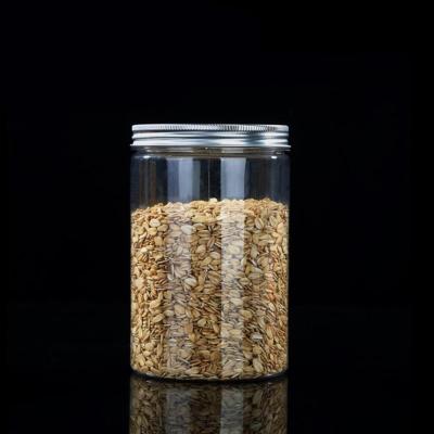 China Food Packaging Empty Cookies Storage Plastic Container Jar 100ml 200ml Clear Plastic Jar for sale