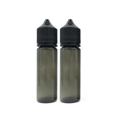 China Transparent Round PET E Liquid Bottles With Screw Cap Screen Printed Various Sizes for sale