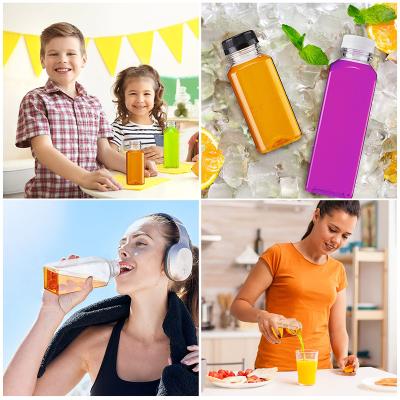 China Modern Square Round Plastic Bubble Tea Jugs With Handle Leak Proof Lid 120ml-500ml Capacity for sale