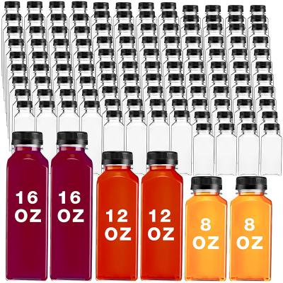 China Modern Square Round Plastic Bubble Tea Jugs With Handle Leak Proof Lid 120ml-500ml Capacity for sale