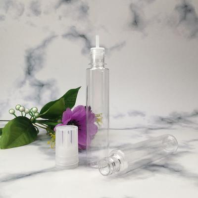 China E Liquid PET Round Bottle Clear Screw Cap Customizable Printing for sale