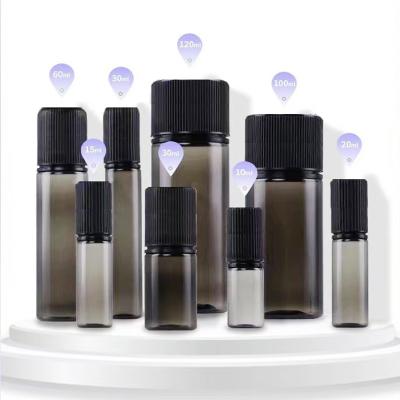 China Child Resistant E Liquid Bottles Customized Logo Round Shape for E Liquid Printing for sale