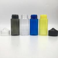 China 100ml Transparent Round E Liquid Bottle With Childproof Screw Cap for sale