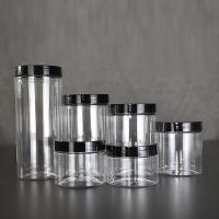 China Customizable Plastic Jar Storage With Transparent Body / Lid for sale