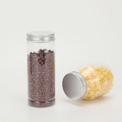 China Transparent Plastic Jar Container with Aluminum Lid for Pharmaceutical Packaging for sale