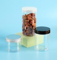 China Clear Plastic Jars With Customizable Capacity And Logo Printing for sale