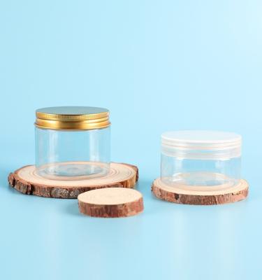 China Hot Sale Clear Transparent Black Colorful 250ml 8oz Empty Large Cosmetic Containers Plastic Jars for sale