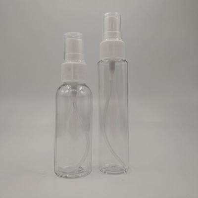 China Garrafa de spray PET transparente com design redondo clássico suave à venda