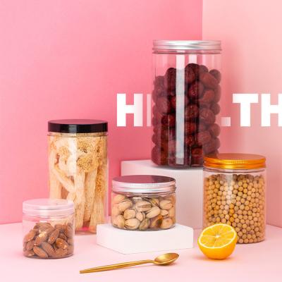 China Manufacturer Wholesale Empty Clear Jar Plastic Jar For Candy Nut Custom Clear Plastic Jars With Lids for sale