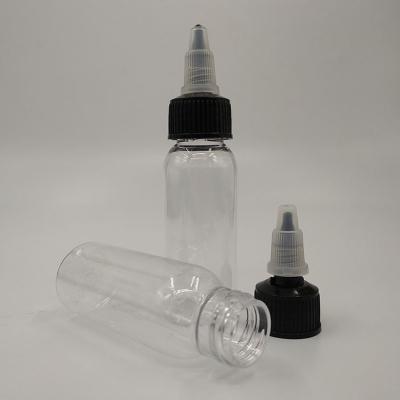 China Garrafas de plástico transparente com tampa de parafuso com acabamento de pescoço de parafuso à venda