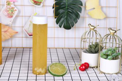 China Double Walled Leakproof Disposable Plastic Square Clear To Go Milk Tea Bottle for sale