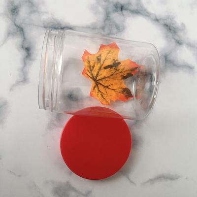 China Clear Plastic Round Jars with Lids 2oz 3oz 4oz 5oz for sale