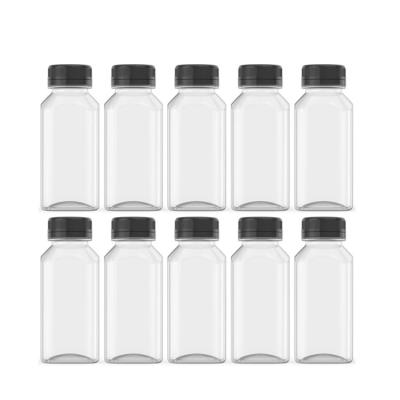 China Square Shape Plastic Drinking Bottle With Transparent PET Bottle PP Cap Limited Time Offer for sale