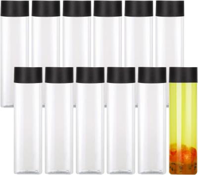 China Plastic Milk Tea Bottles with Square Round Shape and Multi-functional Handle for sale