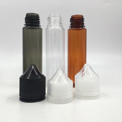 China 10ml 15ml 30ml 40ml 60ml 80ml 100ml Transparent E Liquid Bottle Compatible with Dropper Caps and Child Resistant Caps for sale