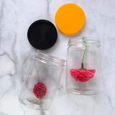 China Transparent Plastic Jar Containers Equipped with Pressure Sensitive Sealing and 100 Diameter Providing Storage Options for sale