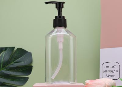 China Refillable ISO9001 Flat PET Pump Bottle 300ml 700ml Dispensing Lotions Shampoos for sale