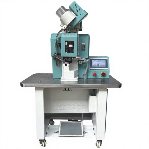 Quality Automatic Double Side Intelligent Leather Sneakers Canvas Rubber Shoe Upper Punching Eyeleting Machine for sale