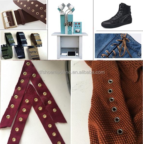 Quality Rubber Footwear Sneaker Shoe Making Leather Upper Automatic Punching Eyelet for sale
